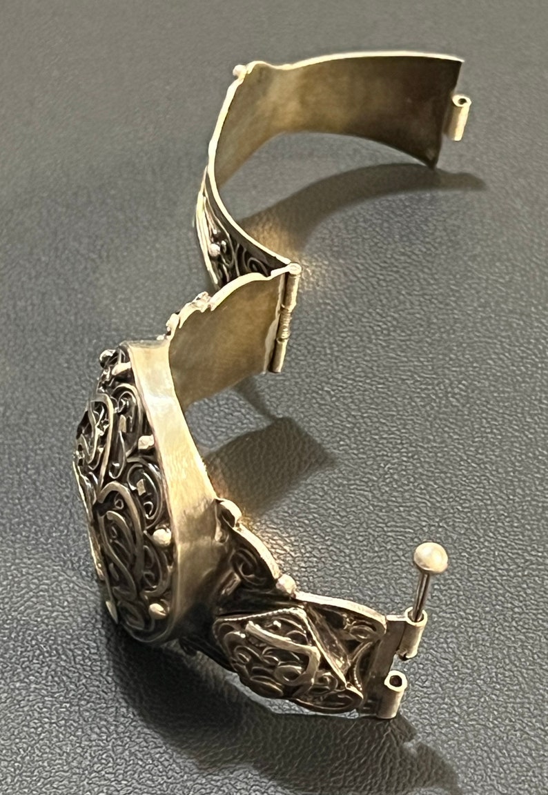 Rare ISLAMIC Arabic Middle Eastern Sterling Silver CRESCENT MOON ...