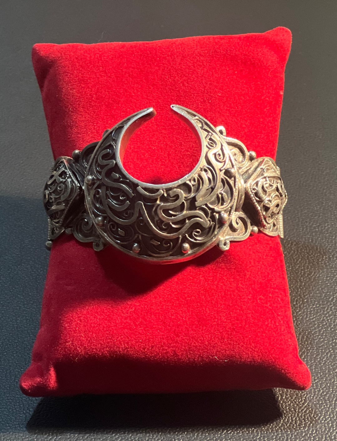 Rare ISLAMIC Arabic Middle Eastern Sterling Silver CRESCENT MOON ...