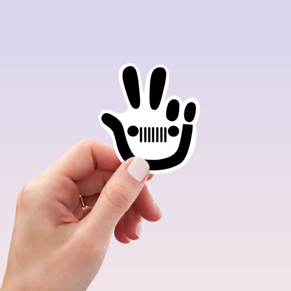 Jeep Wave Sticker - Etsy