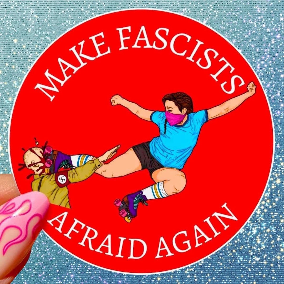 Make Fascists Afraid Again Sticker 3x3 - Etsy
