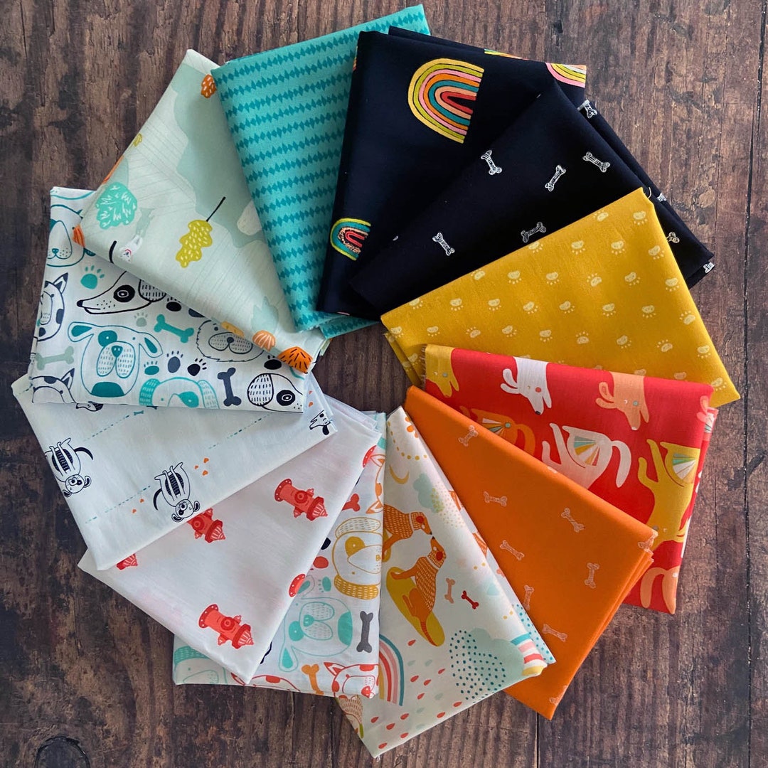 Oh Woof! by Art Gallery Fabrics, Fat Quarter Bundle 12 Pieces - Etsy