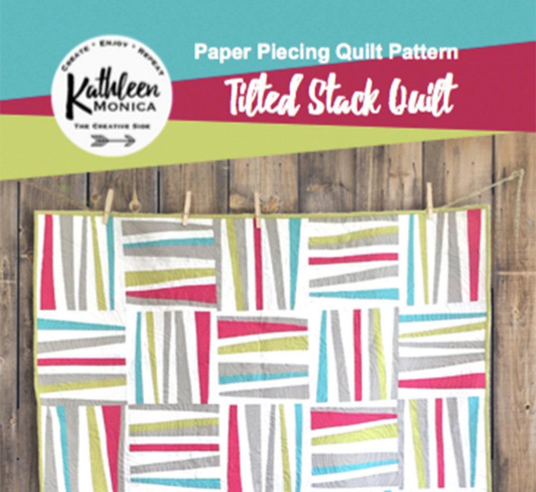 Tilted Stack Quilt Pattern - Foundation Piecing Pattern - Etsy