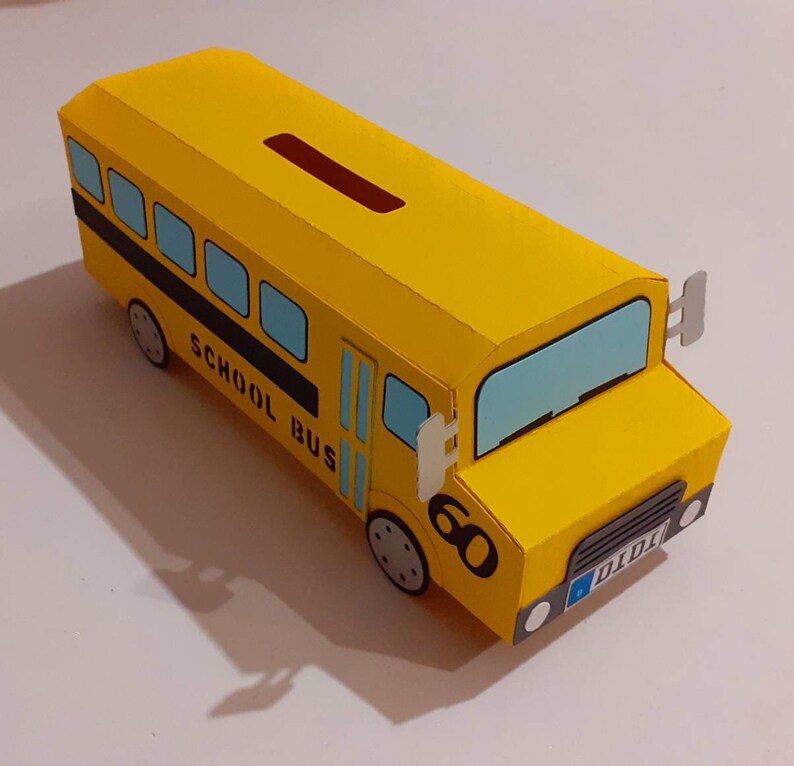Schoolbus Bus Money Gift Packaging Money Box - Etsy