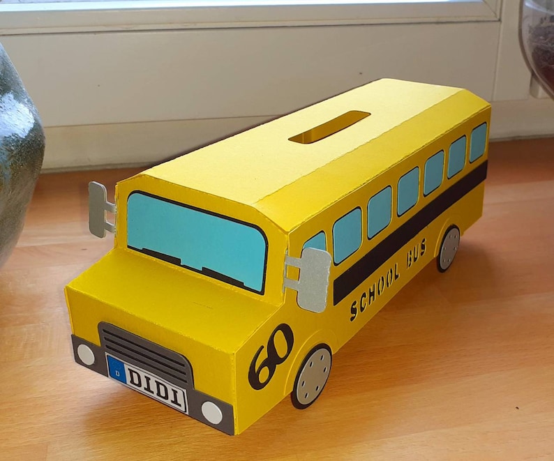 Schoolbus Bus Money Gift Packaging Money Box - Etsy