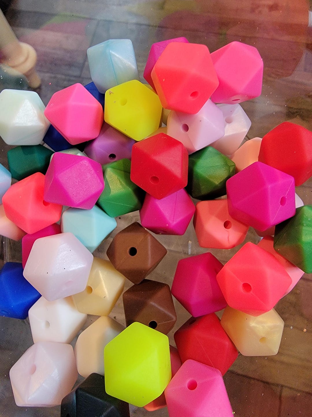 15mm Hexagon Silicone Bead Mix - Etsy