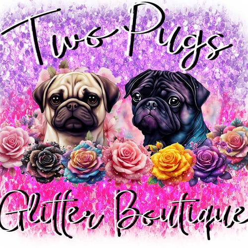 2PugsGlitterBoutique - Etsy