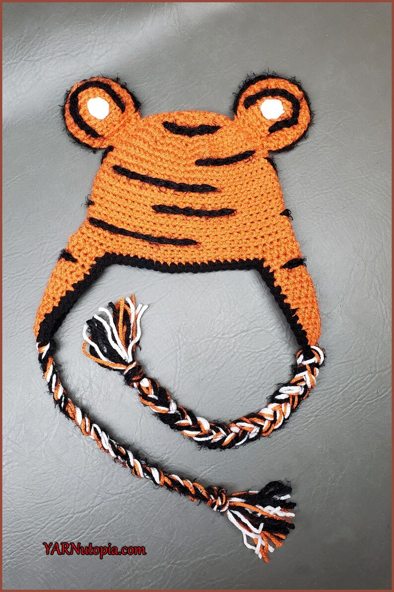 DIGITAL DOWNLOAD: PDF Written Crochet Pattern for the Tiger Hat With ...