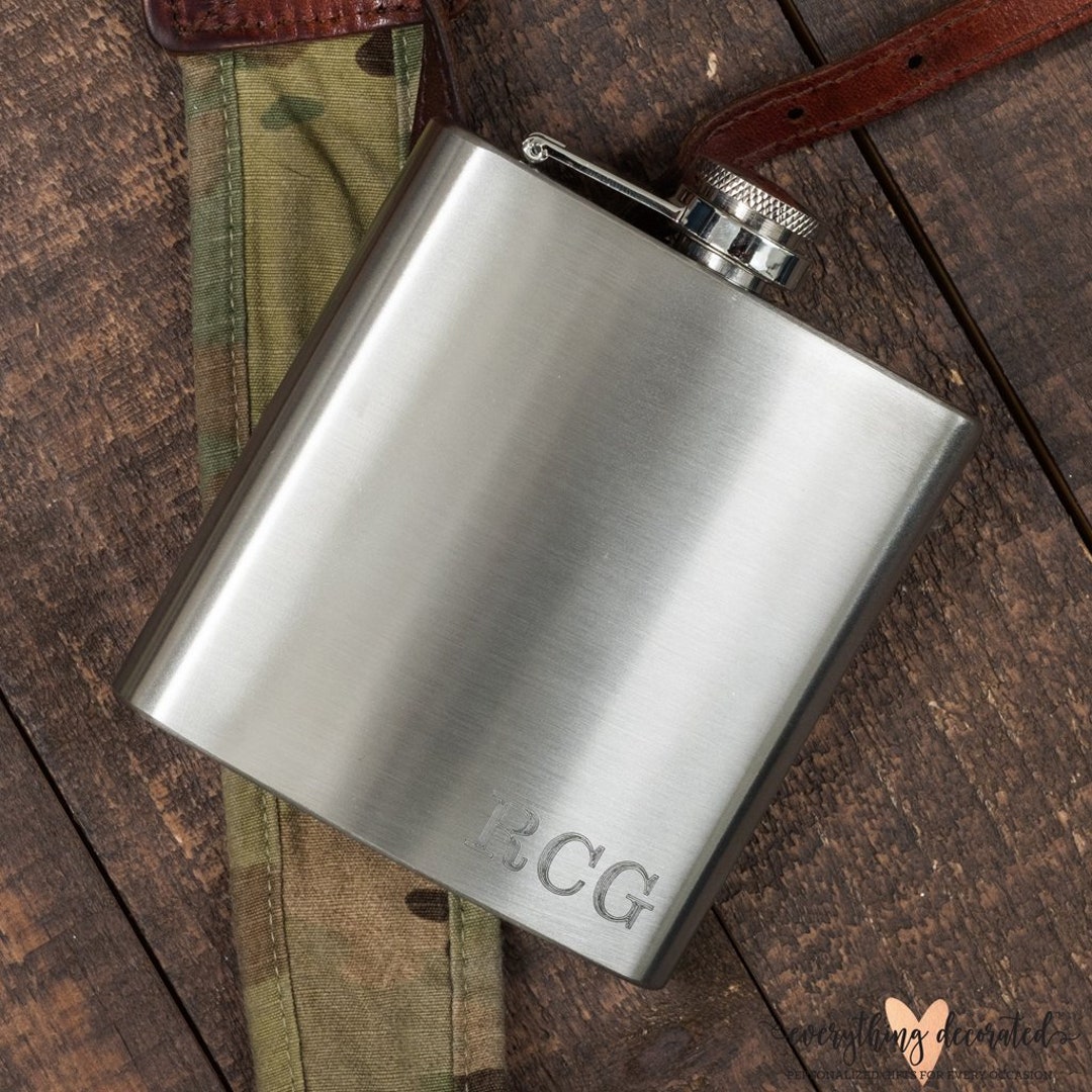 Personalized Flask for Men, Stainless Steel Flask Engraved With Custom ...