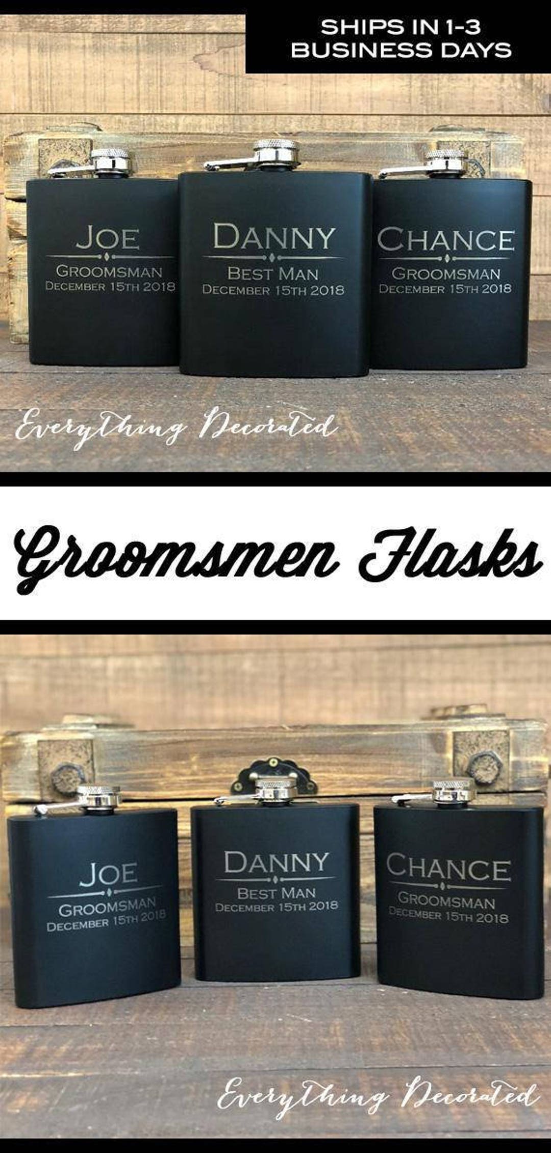 Groomsmen Gift Groomsmen Flasks Groomsmen Gifts - Etsy