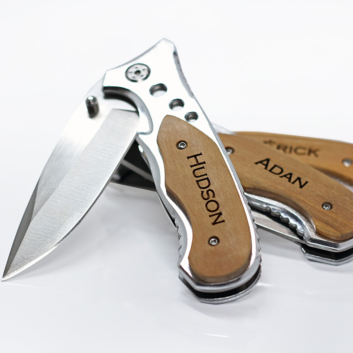 Personalized Pocket Knife Custom Engraved Wood Handle Folding - Etsy