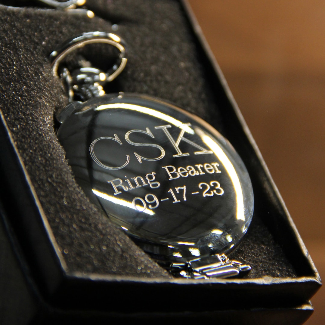 Engraved Pocket Watch for Ring Bearer Ring Bearer Gift Ideas Ring ...