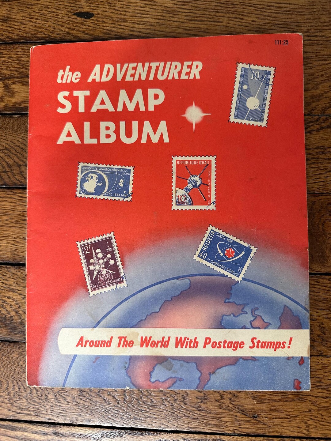 The Adventurer Postage Stamp Album Book Around the World Stamps Antique ...