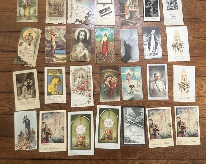 Antique Priesthood Cards Religious Church Vintage Cards Priest Paper ...
