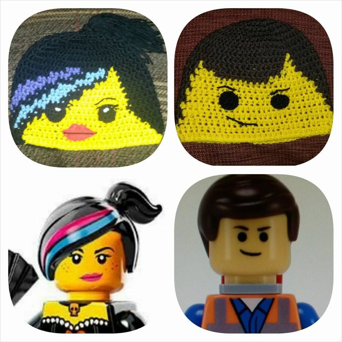 Wyldstyle and Emmet Hat Patterns Sizes From Newborn to Adult - Etsy