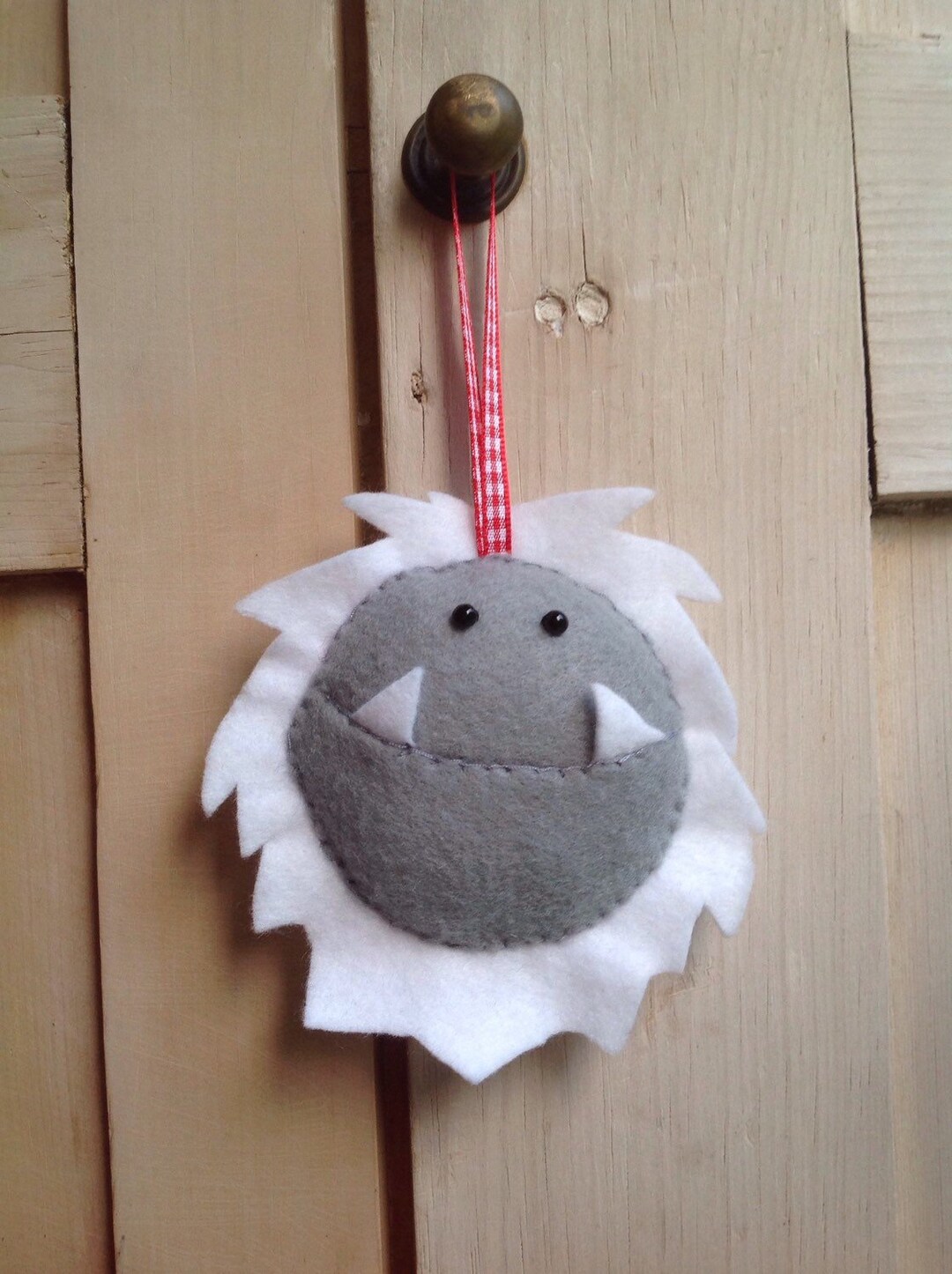 Hanging Felt Yeti/ Monster Face - Etsy UK