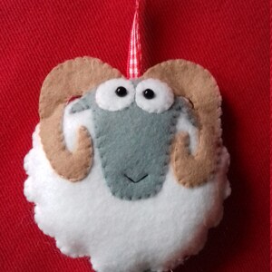 Hanging Felt Ram Sheep - Etsy