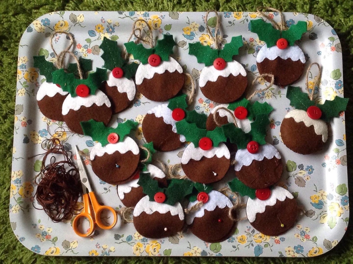 Hanging Christmas Pudding Christmas Tree Decoration | Etsy UK