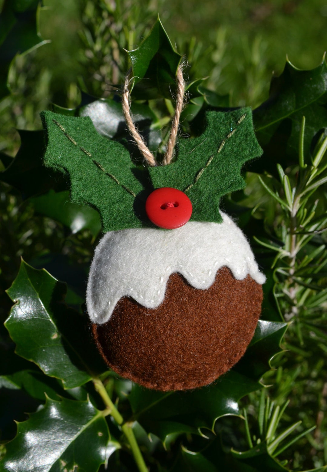 Hanging Christmas Pudding Christmas Tree Decoration - Etsy UK