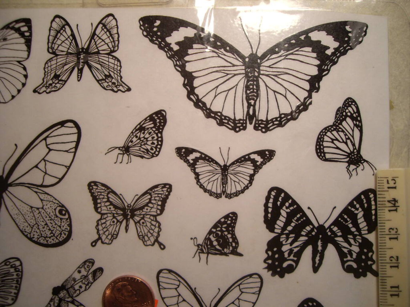 Butter Flys Dragon Flies Rubber Stamps Un-mounted Scrapbooking Rubber ...