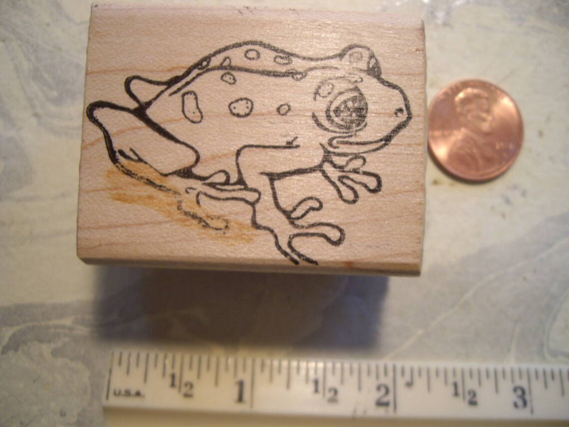 Frog Toad Tree Hopper Rubber Stamp WOOD Mounted Scrapbooking - Etsy