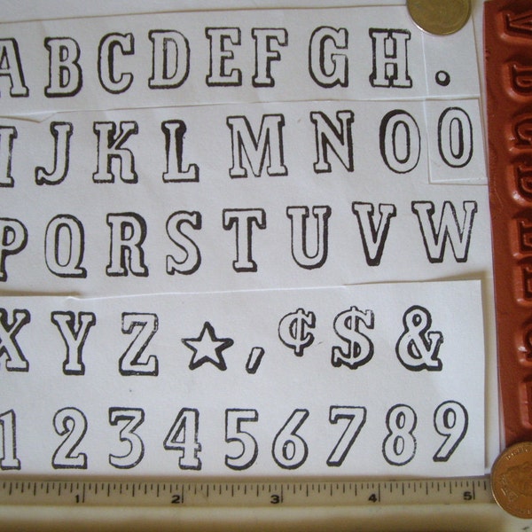 Alphabet Rubber Stamps - Etsy