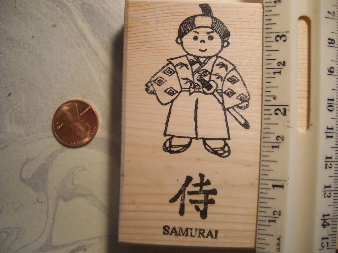 Samurai Cute, Kanji Rubber Stamp Wood Mounted Scrapbooking Rubber ...