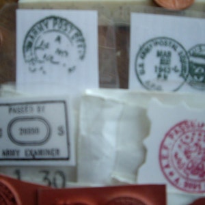 5 Military WWII Army Postal Cancellations Rubber Stamps Un-mounted ...