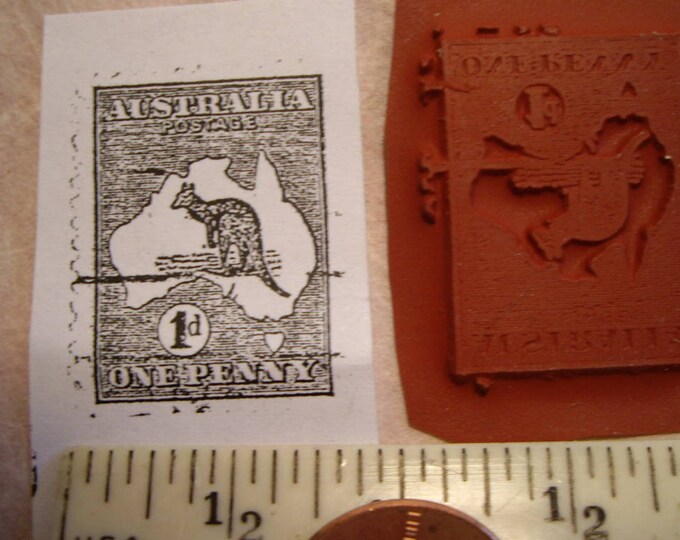Australia Kangaroo Post Postage Stamp Rubber Stamp Un-mounted ...