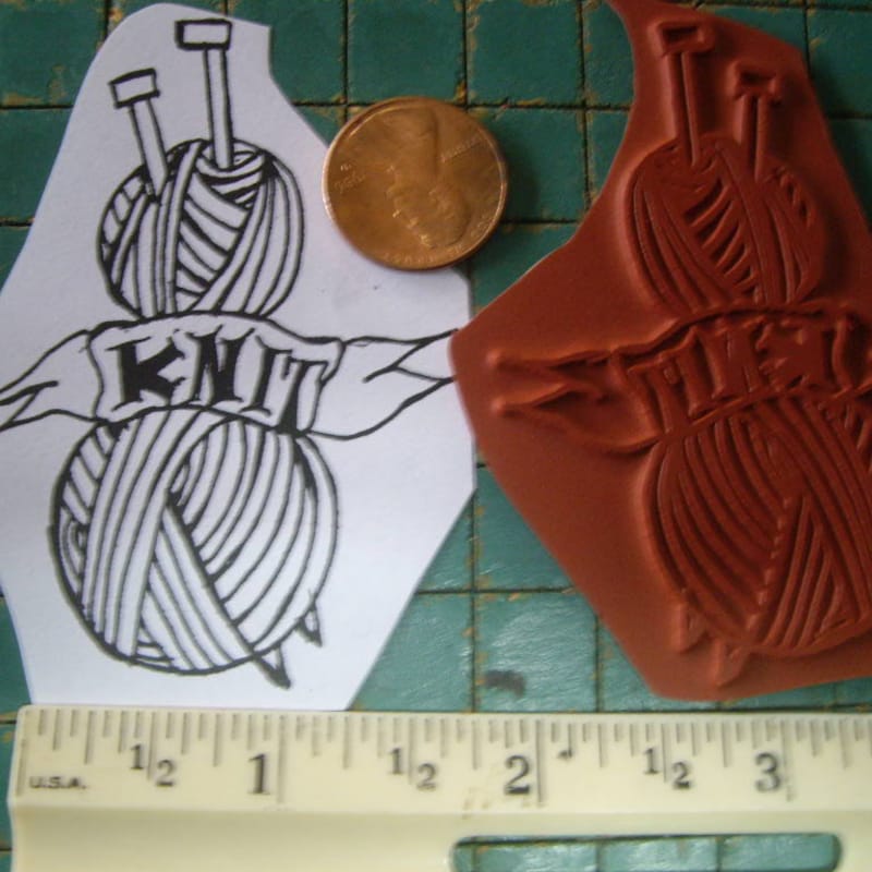 Yarn Rubber Stamp - Etsy