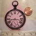Large Pocket Watch ...clock Rubber Stamp Wood Mounted Scrapbooking ...