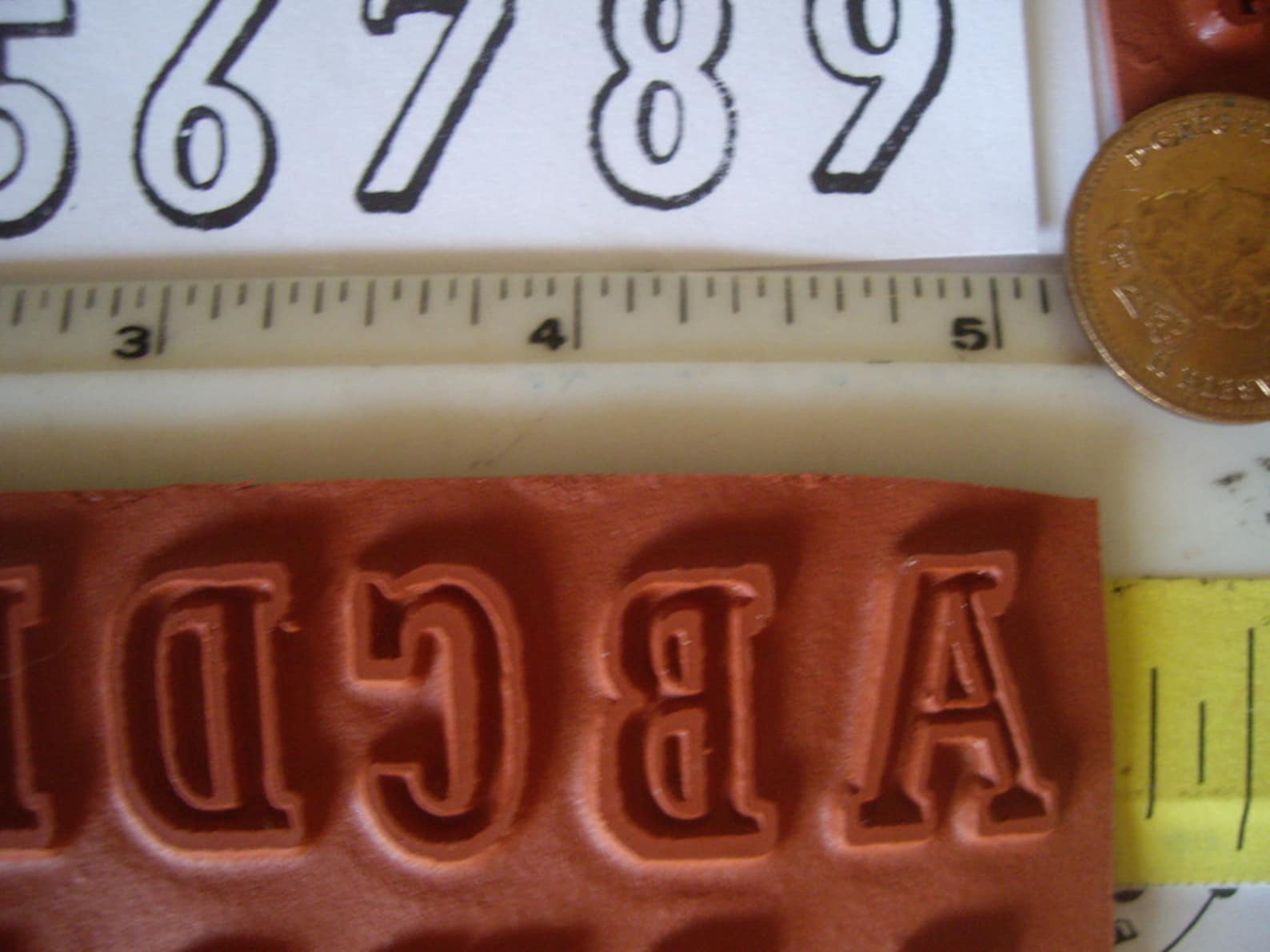 Alphabet & Numbers Rubber Stamp Set. 3/4ths of a Inch Tall | Etsy