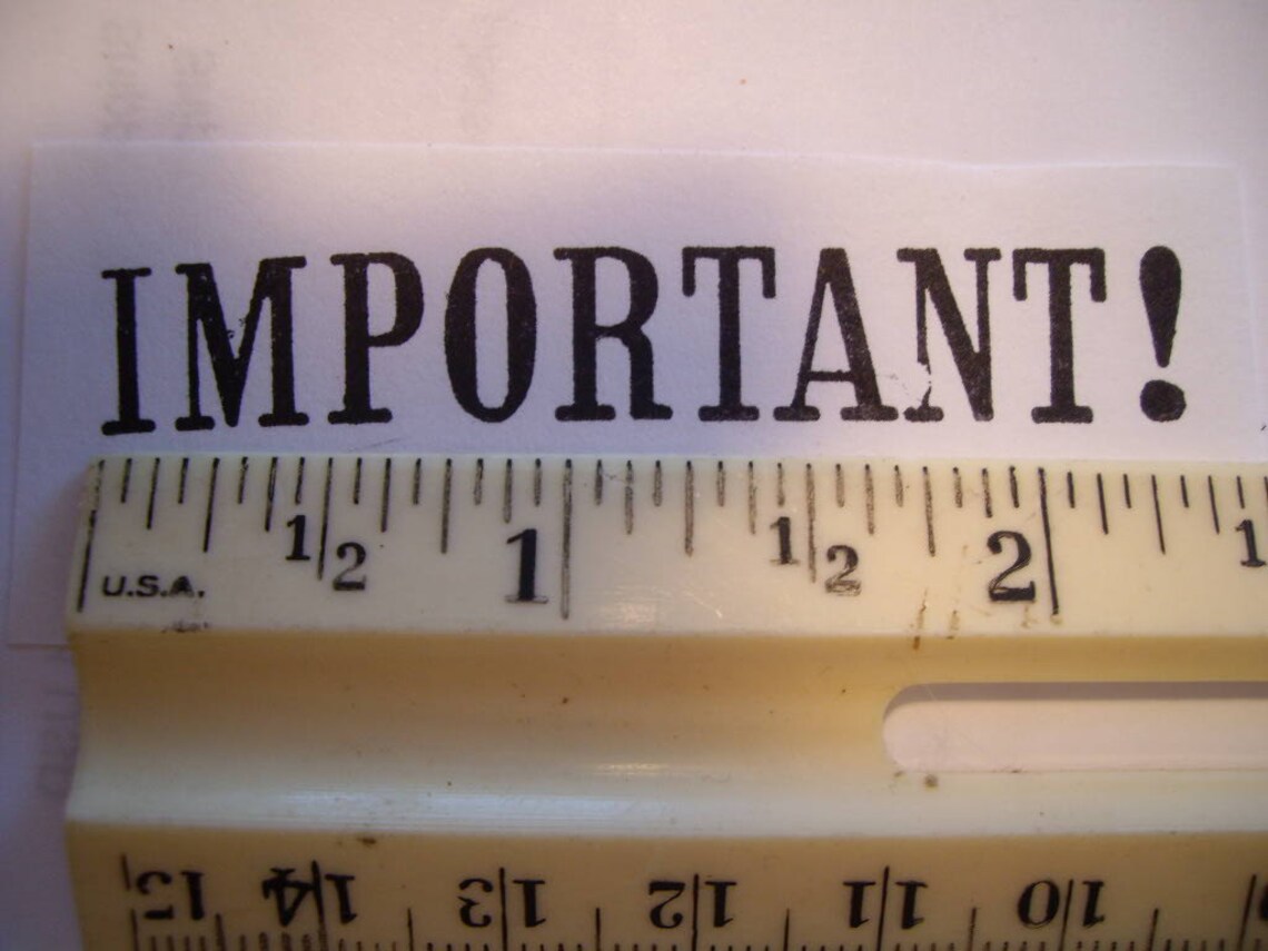 Vintage 1955 Rubber Stamp "important" Used to Mark Your Packages. Made ...