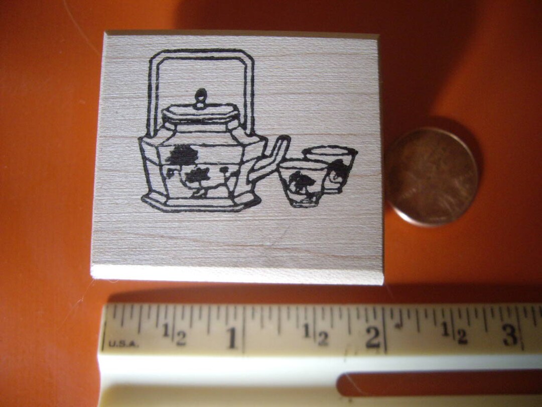 Asian Tea Pot Rubber Stamp Wood Mounted Scrapbooking Rubber Stamping - Etsy