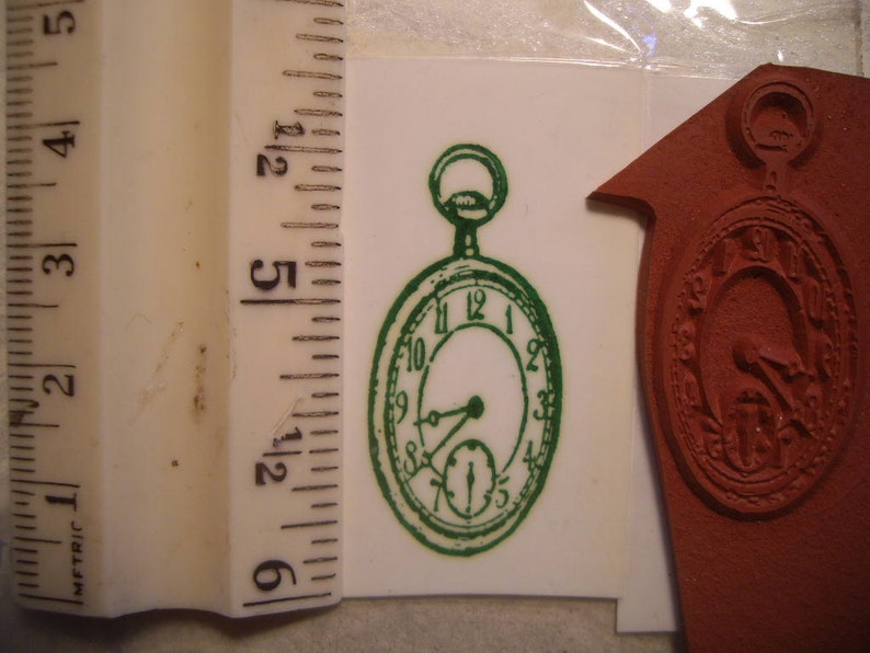 3 pocket watches ...clock rubber stamp un-mounted scrapbooking | Etsy