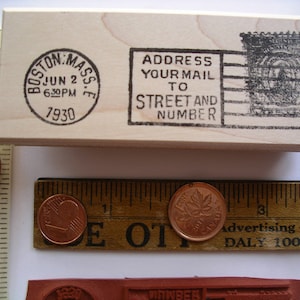 Boston 1930 Postmark Postage Stamp Rubber Stamp Un-mounted or Mounted ...