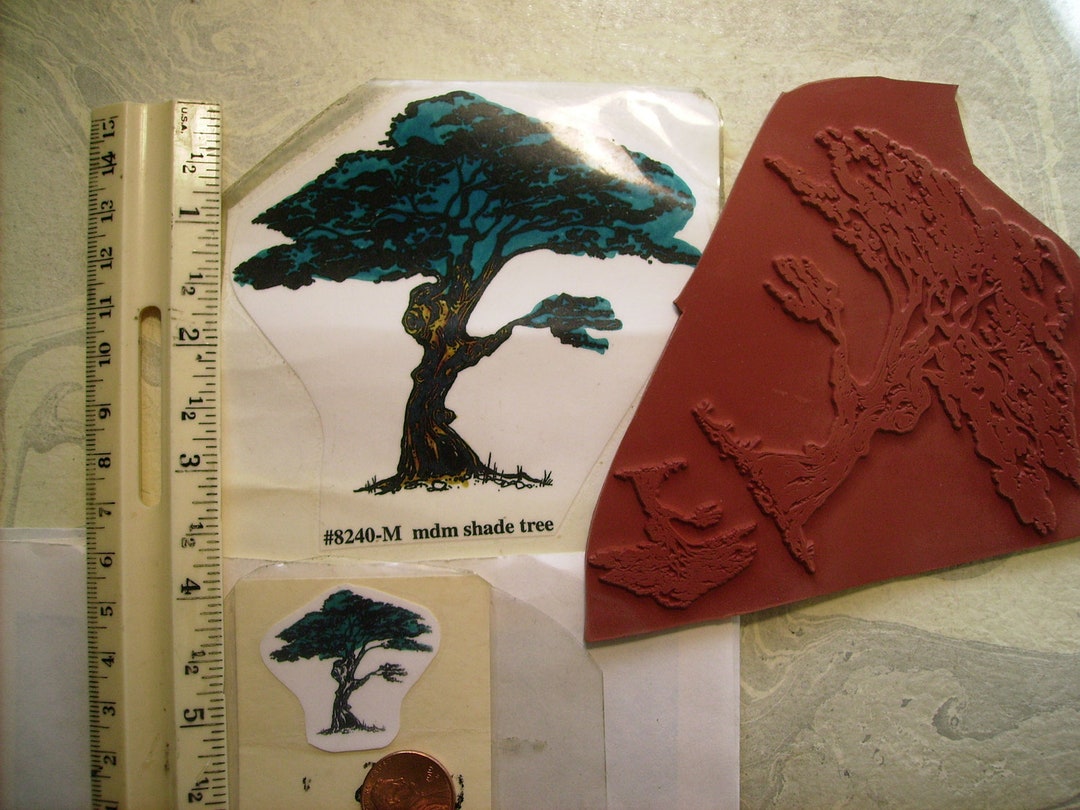 Tree Shade Tree 2 Sizes Rubber Stamps Un-mounted Scrapbooking Rubber ...