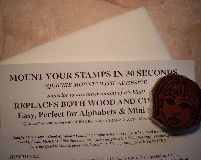 Mount Your Own Rubber Stamps Half Sheet Quickie Mounts.... Not a System ...