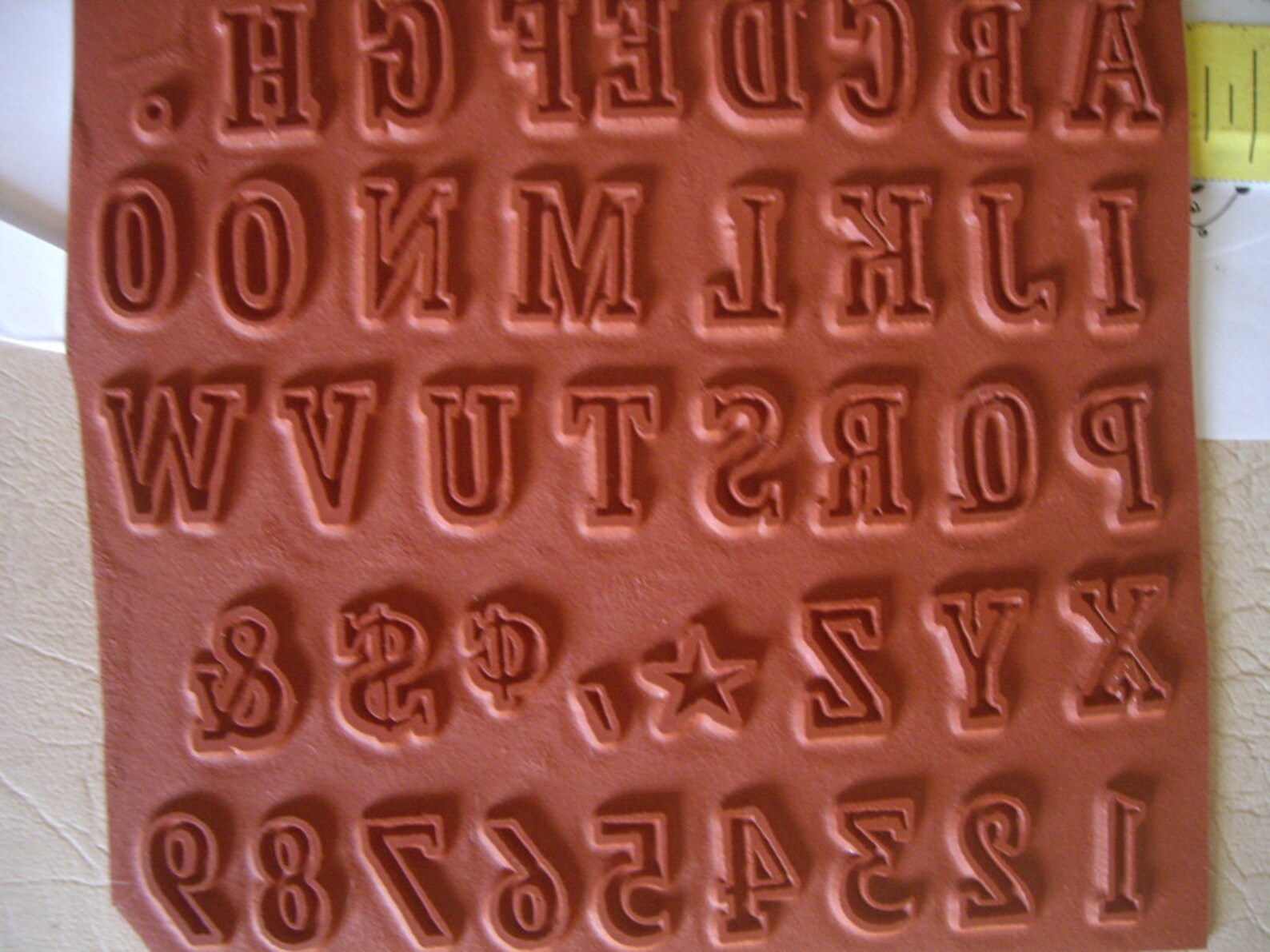 Alphabet & Numbers Rubber Stamp Set. 3/4ths of a Inch Tall Outline ...