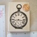 Large Pocket Watch ...clock Rubber Stamp Wood Mounted Scrapbooking ...