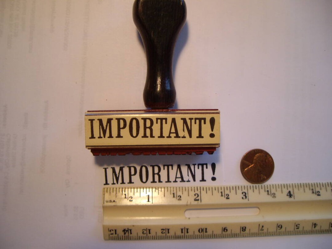 Vintage 1955 Rubber Stamp "important" Used to Mark Your Packages. Made ...