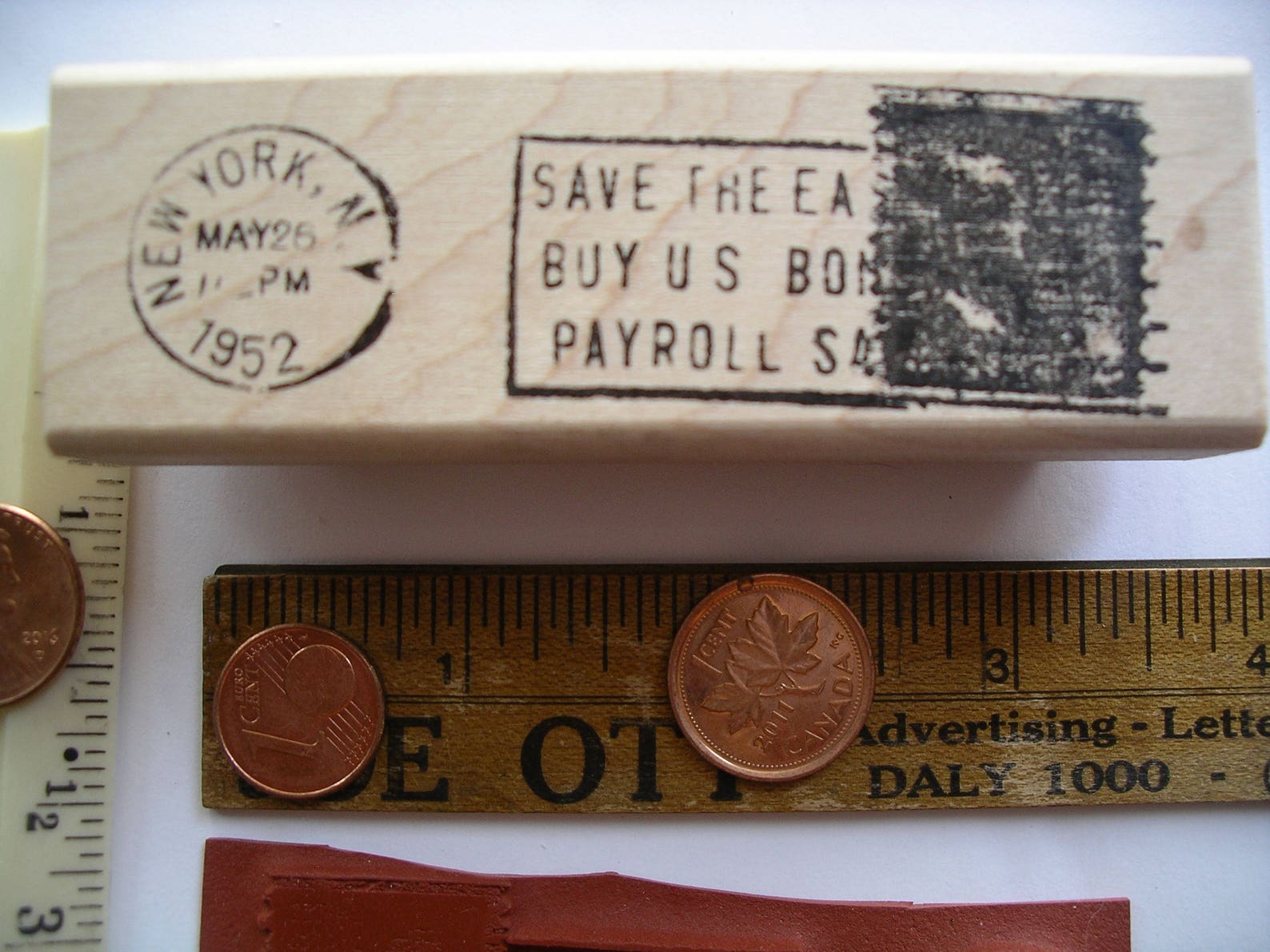 New York NY 1952 Postmark Postage Stamp Rubber Stamp Un-mounted or ...