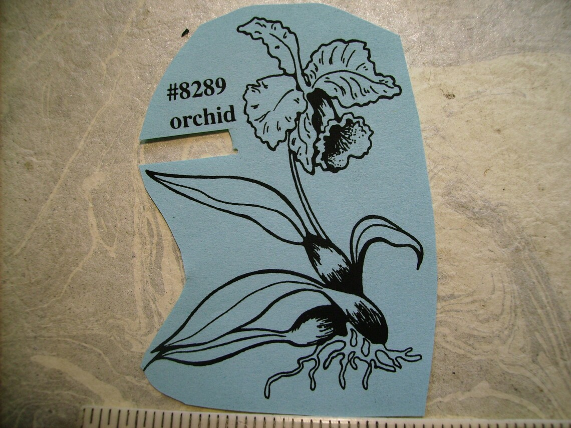 Orchid Flower Rubber Stamp Un-mounted Scrapbooking Rubber Stamping - Etsy