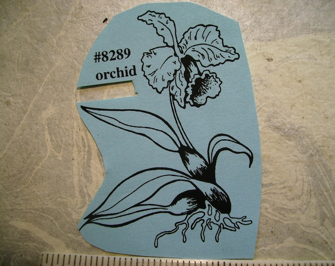 Orchid Flower Rubber Stamp Un-mounted Scrapbooking Rubber Stamping - Etsy
