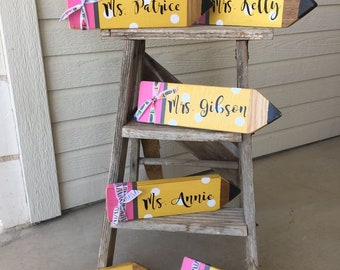 Teacher Wooden Pencil- Teacher Appreciation Gift- Personalized Wooden ...