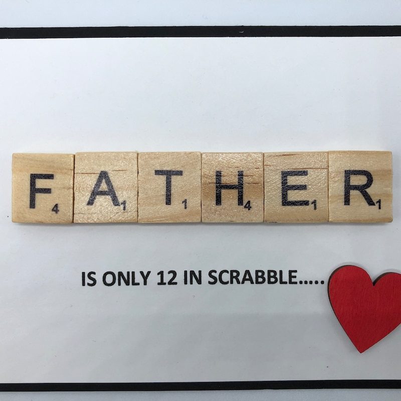Scrabble Fathers Day Card - Etsy
