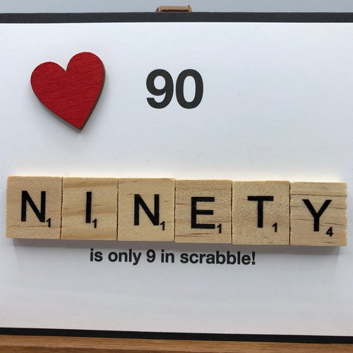90 is Only 9 in Scrabble - Etsy