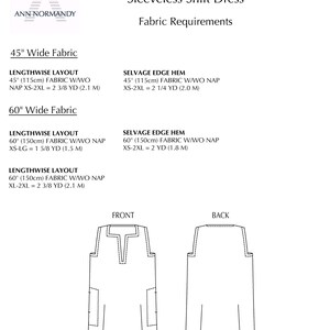 Linen Shift Dress Pattern PDF, Tunic Dress for Women Sleeveless Dress ...