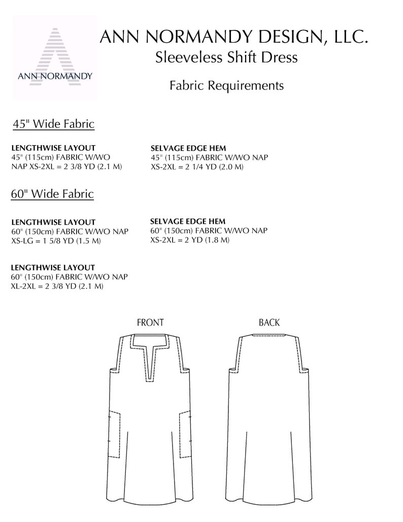 Shift Dress Pattern Linen Dress Pattern PDF Sewing Patterns - Etsy Israel