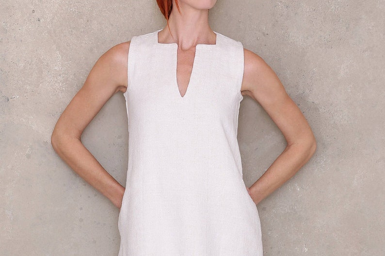 Linen Shift Dress Pattern PDF, Tunic Dress for Women Sleeveless Dress ...