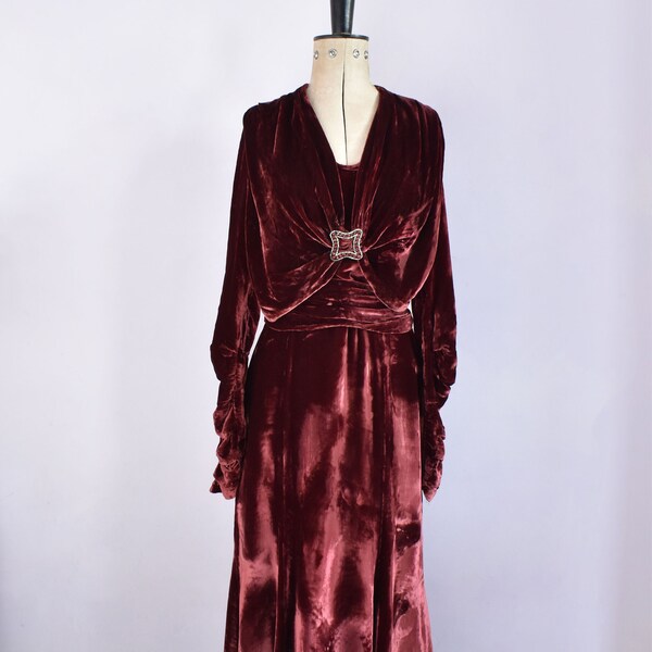 1930s Velvet Gown - Etsy